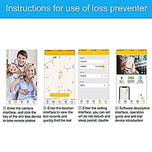 Dog Tracker, Cat Tracker, Mini Dog Tracking Device Locator Round Portable Bluetooth Intelligent Anti-Lost Device for Luggages/Kid/Pet Bluetooth Alarms