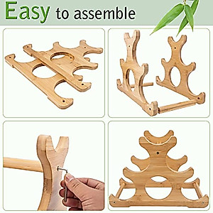 NAKAAOSIK Wine Racks Countertop, 6 Bottles, it is an Ideal Furniture Decoration Wine Rack to Organize The Wine on The Kitchen, Dining Table, Wine Cabinet