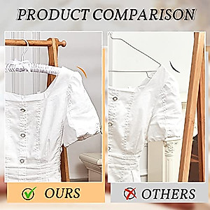 36 Pcs White Satin Padded Hanger Heavy Duty Clothes Hangers Decorative Foam Hangers for Clothing No Shoulder Bump Fabric Bride Hanger for Wedding Women Girls Closet Dress Blouse