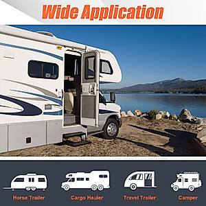 Siasky Black RV Door Lock Replacement, Upgraded RV Door Latch with Paddle Deadbolt 4 Keys, Camper Door Lock for Travel Trailers Horse Cargo Hauler, Zinc Alloy Trailer Entry Door Latch Replacement