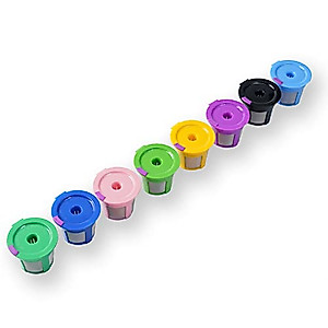 Reusable K Cups, Reusable Coffee Pods for Keurig, BPA-Free, Dishwasher Safe, 8 Colors, Different mood, Compatible with Keurig 1.0 & 2.0 (8 Pack)