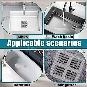 100pcs Shower Drain Hair Catcher, 4 Inch Square Bath Tub Drain Strainer, Bathtub Drain Cover for Kitchen Bathroom (Square 100Pcs)