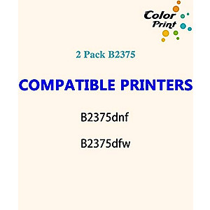 ColorPrint Compatible Toner Cartridge Replacement for Dell B2375DNF B2375 B2375DFW 2375 2375DNF 2375DFW Work with 593-BBBJ 593-BBBI 8PTH4 C7D6F B2375DN NWYPG Laser Printer (2-Pack, Black High Yield)
