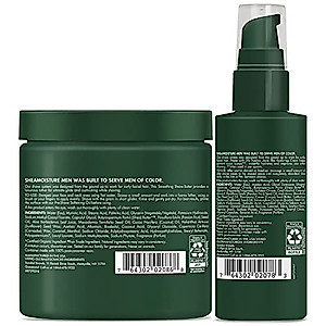 SheaMoisture Men, Beard Shaving Kit, Smoothing Shave Butter with Shea Butter 5 oz. Bundled with After Shave Care Restoring Cream 2 oz with Tea Tree Oil, Helps Prevent Razor Bumps & Irritation