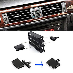 Jaronx 1PCS Air Vent Clip Tab Compatible with BMW 3 Series E90 E91 E92 E93, Upgraded Air Grille Tab Air Vent Outlet Tab Vent Clip (Compatible with BMW 320i,325i,328i,330i,335i 2005-2011)(Front Row)