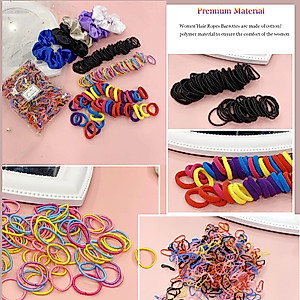 YANRONG Ponytail Holders and Scrunchies For Girls and Women, Traceless Elastic Ropes and Rubber Bands For Hair, Baby and Kids (2155PCS) Mix