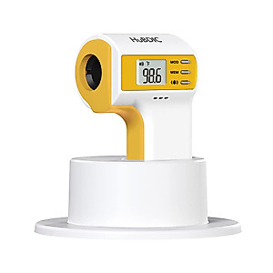 Medical Grade Infrared Non-Contact Forehead Thermometer, Digital Infrared Thermometer for Adults and Kids, Touchless Baby Thermometer, LCD Display and Memory Function (Yellow)