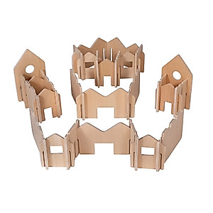 THE FRECKLED FROG - FF410 The Freckled Frog Happy Architect - Natural - Set of 28 - Ages 2+ - Wooden Building Blocks for Preschoolers and Elementary Aged Kids