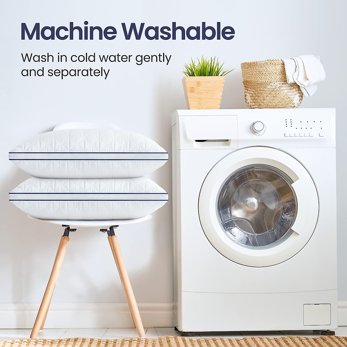 BedStory Pillows for Sleeping,Standard Pillows Set of 2,Cooling Pillows with Mesh Design,Premium Soft Down Alternative Fill Supportive for Back, Stomach or Side Sleepers