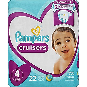 Pampers Cruisers, Diapers Size 4, 22 Count
