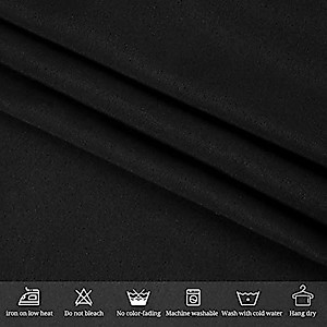 REWOMC 6 Pack Polyester Tablecloth 60 x 102 Inch Black Polyester Table Cloth for 6 Foot Rectangle Tables, Stain and Wrinkle Resistant Washable Table Cover for Kitchen Wedding Banquet Restaurant Party