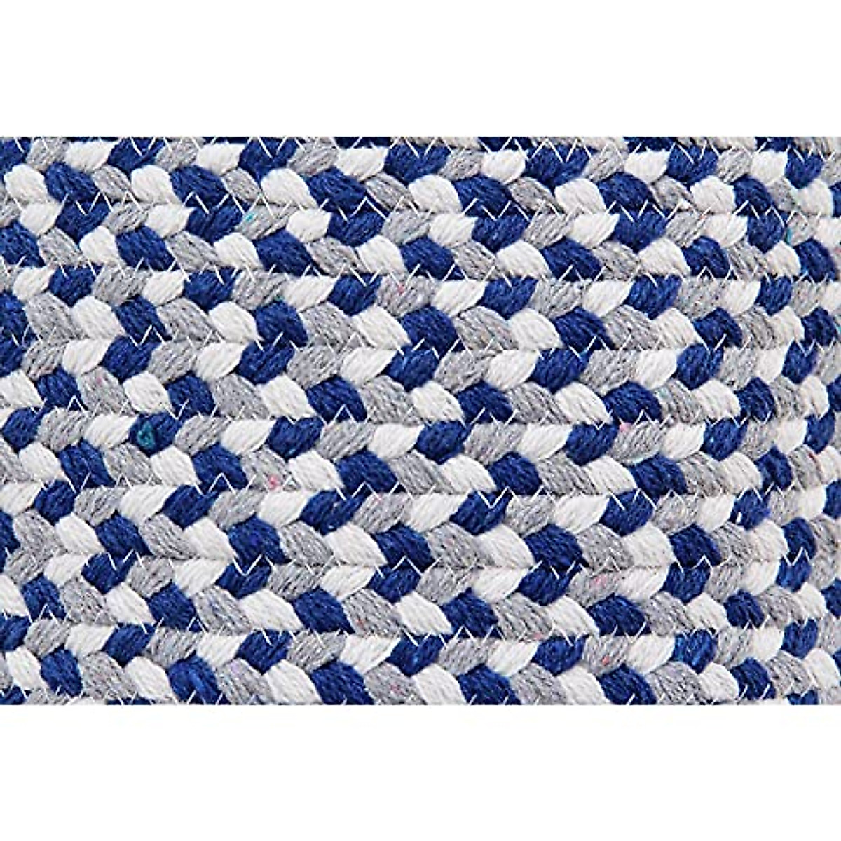 Super Area Rugs Farmhouse Plant Basket/Planter Multi Purpose Open Top Bin with Handles, Cotton Rope Basket, 8-inch, 10-inch and 12-inch Blue, White, Gray