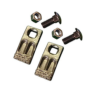 2 - Square Hole Replacement Hardfaced Auger Teeth w/Hardware - BC58F-HF-I