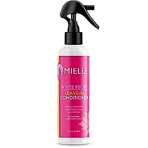 Mielle Organics White Peony Sulfate-Free Leave-In Conditioner, Color Safe, 8 Ounces