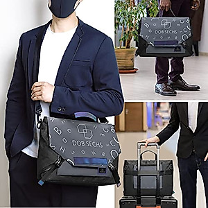 DOB SECHS Briefcases for Men, Laptop Bag 15.6 inch, Small Messenger Bag for Men Women, Satchel Bags for Men, Waterproof Laptop Messenger Bag, Computer Bags for Laptops/Macbook/Notebook, Black