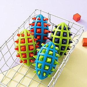 SnOwky Pet Two-Tone Rugby Sounding Dog teether Ball