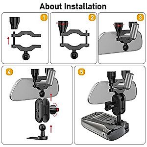 Car Rearview Mirror Radar Detector Mount, Suitable for Uniden Series Rearview Mirror Rod Radar Mount (for Uniden Radar Detector Only)