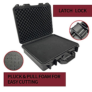 Sutekus Hard Gun Case Pistol Case Durable Handgun Case Lockable Pistol Carrying Cases Gun Accessories (Large)