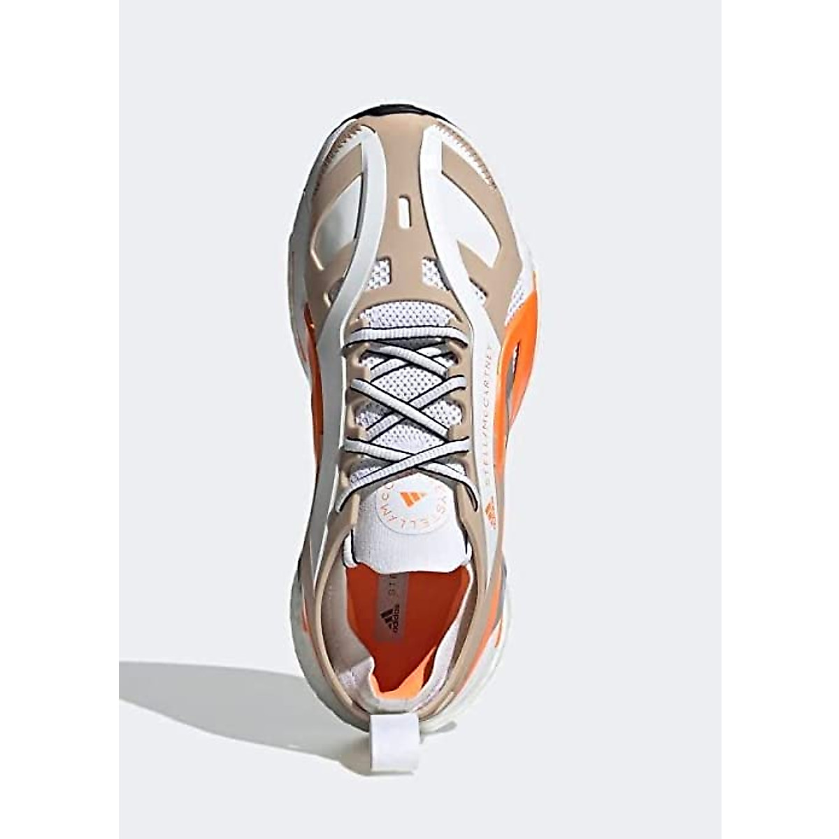 adidas by Stella McCartney SOLARGLIDE Women’S Running Shoes, Ash Pearl/Cloud White/Signal Orange, US 8
