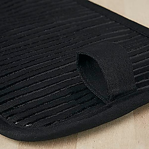 KitchenAid Beacon Two-Tone Non-Slip Pot Holder Set, Contour Silver/Onyx Black, 7"x10", 2 Piece