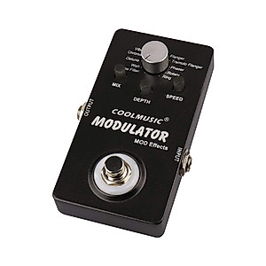 COOLMUSIC A-ME01 Modulator Multi Effects Pedal with 11 Modes Dyna Filter Wah Chorus Tremolo Flanger Phaser Rotary Ring