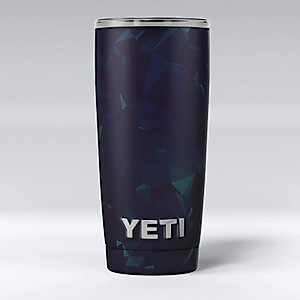 Design Skinz Blue Geometric V13 - Skin Decal Vinyl Wrap Kit Compatible with The Yeti Rambler Cooler Tumbler Cups