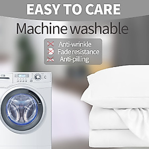 Ersmak Full Size Sheets Set (4 Piece), Super Soft Brushed Microfiber Bed Sheets with 16 Inch Deep Pocket, Egyptian Quality Luxury Bedding Set - Ivory White