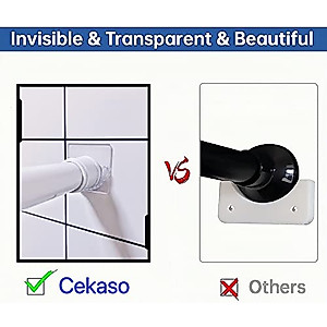Adhesive Shower Curtain Rod Holder No Drilling,Set of 4,No Slippage Wall Mount Retainer of Shower Rods for Bathroom(Shower Curtain Rod Not Included)