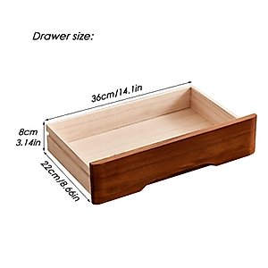 YUZDNM Desktop File Cabinet - Solid Wood Storage Box, Wooden Desktop Storage Box with Lockable Drawers, Office Supplies A4/Receipt File Organizer, 2 Layer Flat File Cabinet with Lock (Color : B)