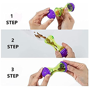 PUMEXFE 3 PCS Reptile Enrichment Toy Ball Bearded Dragon Toys Reptile Tank Decor Reptile Feed Toys for Lizard, Bearded Dragon, Gecko, Small Animals (Blue)