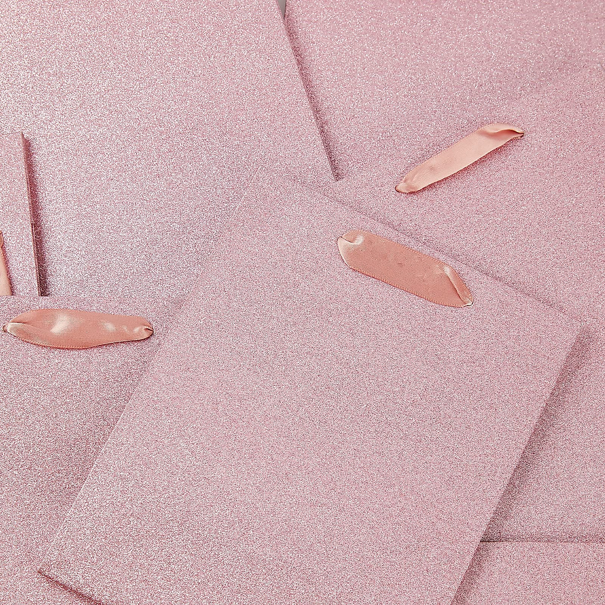 UNIQOOO 12Pcs Embossed Pink Glitter Gift Bags with 24 Tissue Paper Bulk, M 9x7 In, Rose Gold Gift Wrap Bags, Wedding Bridal Favor Bag Gift Packaging, For Christmas, Baby Shower Birthday Holiday Party