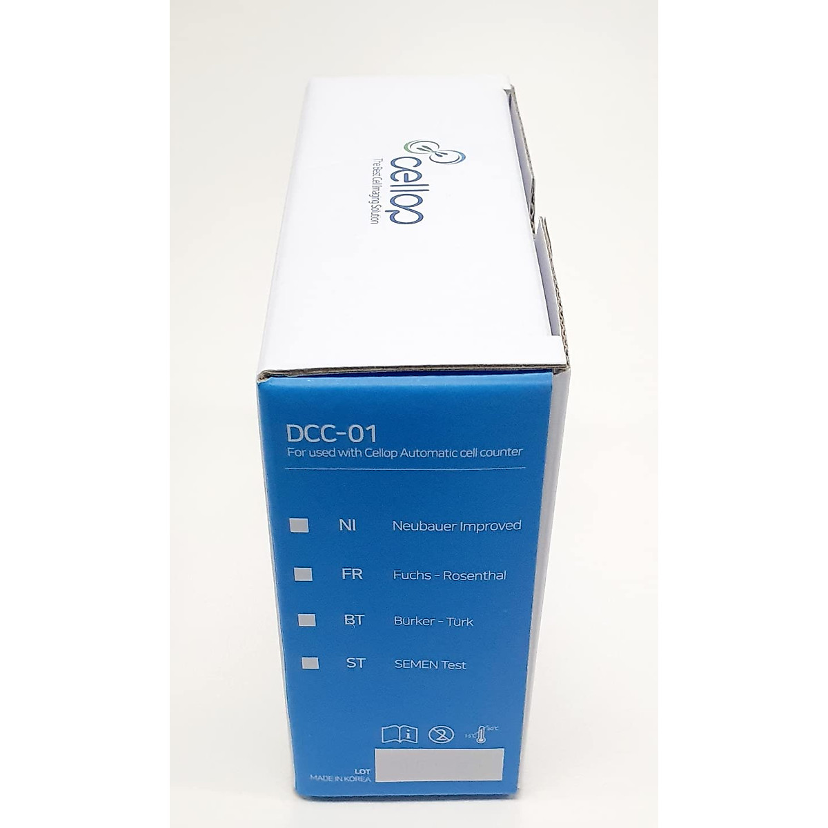 Cellop-Chip NG (No Grid), Gridless Cellop Chip hemocytometer, Microscope Slide, 10µL Chamber Volume, 1.6mm Thickness (Pack of 50)