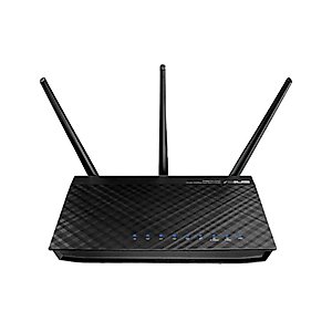 ASUS N900 WiFi Router (RT-N66U) - Dual Band Gigabit Wireless Internet Router, 4 GB Ports, Gaming & Streaming, Easy Setup, Parental Control