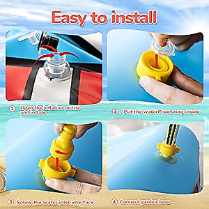 Josen Sprinkler for Kids Outdoor Water Toys,Baby Splash Pad,Inflatable Kiddie Pool for Toddlers,Includeding 4 Rubber Ducks Bath Toys, Birthday Gifts for Boys and Girls - Spacecraft