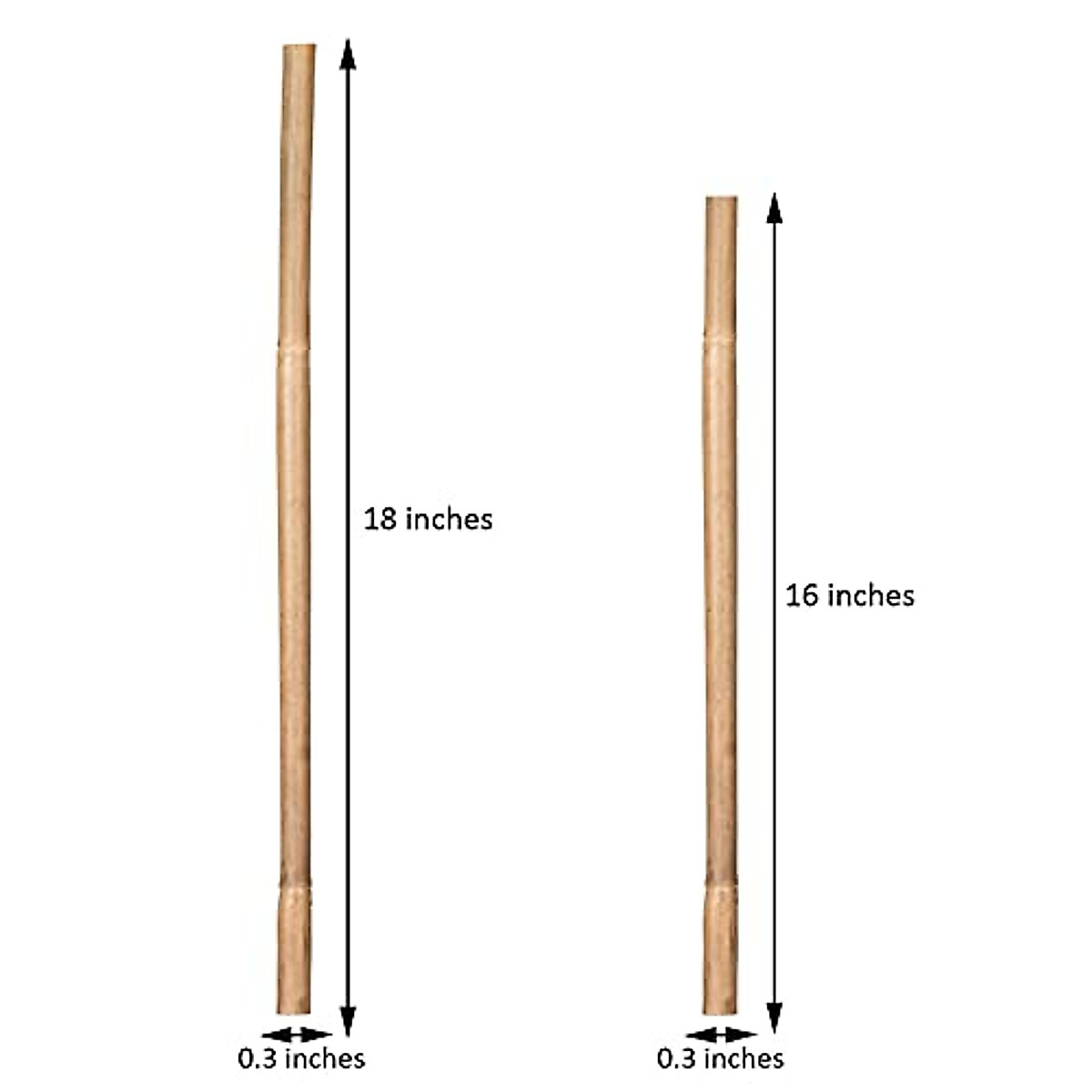 Plant Stakes Natural Garden Bamboo Sticks for Indoor and Outdoor Plants, GAGINANG 20pcs Plant Support Stakes for Tomatoes, Beans, Potted Plants - 18 inches