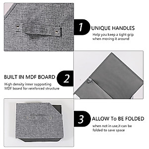 Xbopetda Trapezoid Storage Bins for Closet, Fabric Organizer Bin and Clothes Storage Bins,Shelf Organizer Bins, Linen Closet Organizers and Storage, Open front Basket