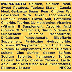 Nature's Recipe Grain Free Small Breed Dry Dog Food, Chicken, Sweet Potato & Pumpkin Recipe, 4 Pounds, Easy to Digest (Package May Vary)