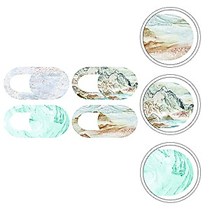 Laptop Camera Slide Blocker Laptop 8pcs Privacy Shutter Webcam Lens Cap Hood Covers Marble Web Camera Cover Slide with Adhesive Protecting Privacy and Laptops USB Camera