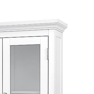 Elegant Home Fashions Madison Removable Wooden Wall Cabinet with 2 Doors, White