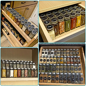 40-Pack 3.5 OZ Glass Spice Jars with 324 Labels, Shaker Lids and Airtight Metal Caps, Empty Reusable Square Seasoning Bottles, Spice Storage Containers, Marker and Stainless Steel Funnel