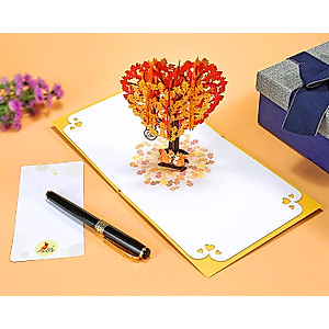 CUTPOPUP Anniversary Card Pop Up, Valentines Day Card, 3D Greeting Loved Card (Squirrel Couple Heart Tree)