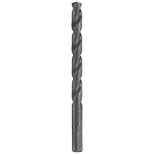 BOSCH BL2151 1-Piece 3/8 In. x 5 In. Fractional Jobber Black Oxide Drill Bit for Applications in Light-Gauge Metal, Wood, Plastic