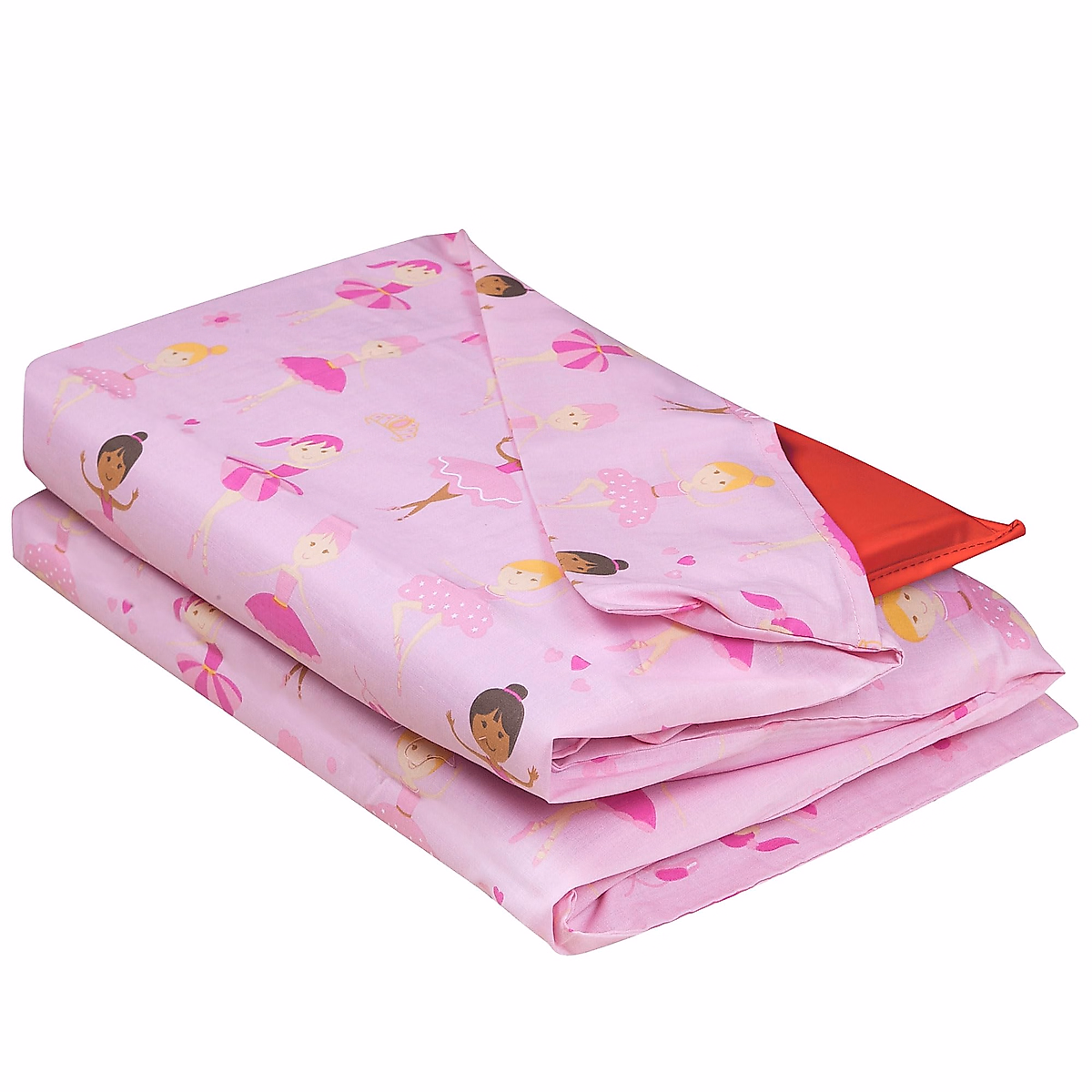 Wildkin Kids Nap Mat Cover for Boys & Girls, Sewn-in Flap Design Rest Mat Cover, Perfect for Preschool and Daycare, Fits Our Vinyl Nap Mat up to 1.5 Inches Including Basic Sleep Mat (Ballerina)