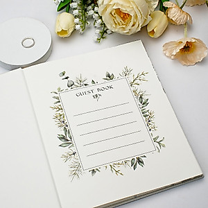 Vienrose Wedding Guest Book Polaroid Guest Book Photo GuestBook Sign in book Personalized Linen Cover 120 Pages Hardcover with Lined, Alternative Baby Shower, Party, Birthday (10" x 8" Traditional)