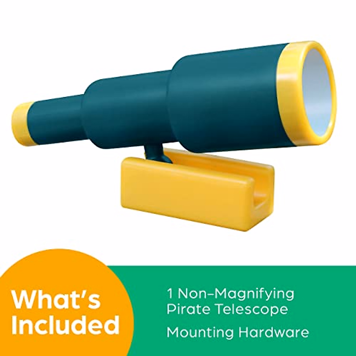 Jungle Gym Kingdom Playground Accessories - Pirate Ship Telescope for Kids - Plastic Attachment for Treehouse, Outdoor Playhouse, Playset, Backyard Swing Set (Green)