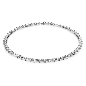 SWAROVSKI Matrix Necklace, Triangle, Clear, Rhodium Finish