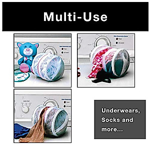 Smart Design Intimate Wash Bag with Safety Zipper - Set of 2 - Washing Machine Safe - Fine Mesh Nylon Polyester - Bra, Hosiery, Pantyhose, Delicates, Lingerie, & Baby Clothes - 6.5 x 5.5 Inch - White