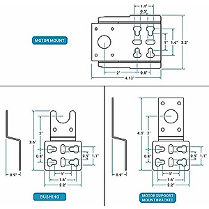 onlyfire 6902 Universal Barbecue Grill Stainless Steel Rotisserie Motor Bracket Set