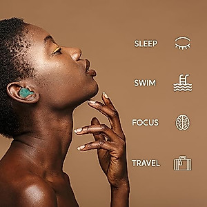 Aurora Silicone Ear Plugs Soundbloc™- 6 Pairs Quiet Ear Plugs for Sleep Moldable Ear Plugs Custom Ear Plug Ear Plugs for Noise Reduction Reusable Soft Silicone Earplugs The Earplug for Sleep Size S/M