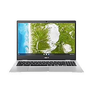 ASUS Chromebook CX1, 15.6" Full HD NanoEdge Display, Intel Celeron N4500 Processor, 64GB eMMC Storage, 4GB RAM, Chrome OS, Transparent Silver, CX1500CKA-DH44F